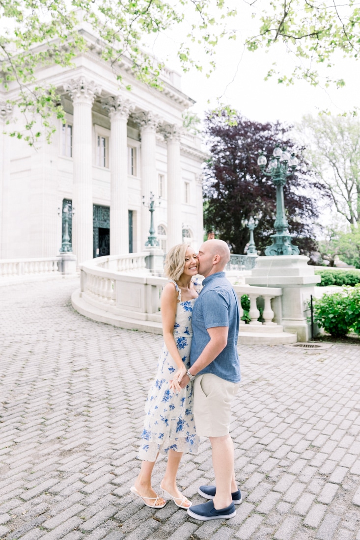 Elegant Newport Mansion Engagement Session
