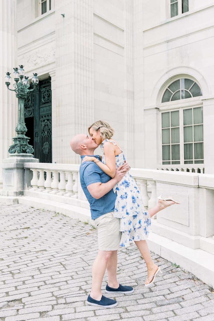 Elegant Newport Mansion Engagement Session