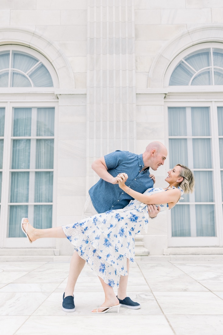 Elegant Newport Mansion Engagement Session
