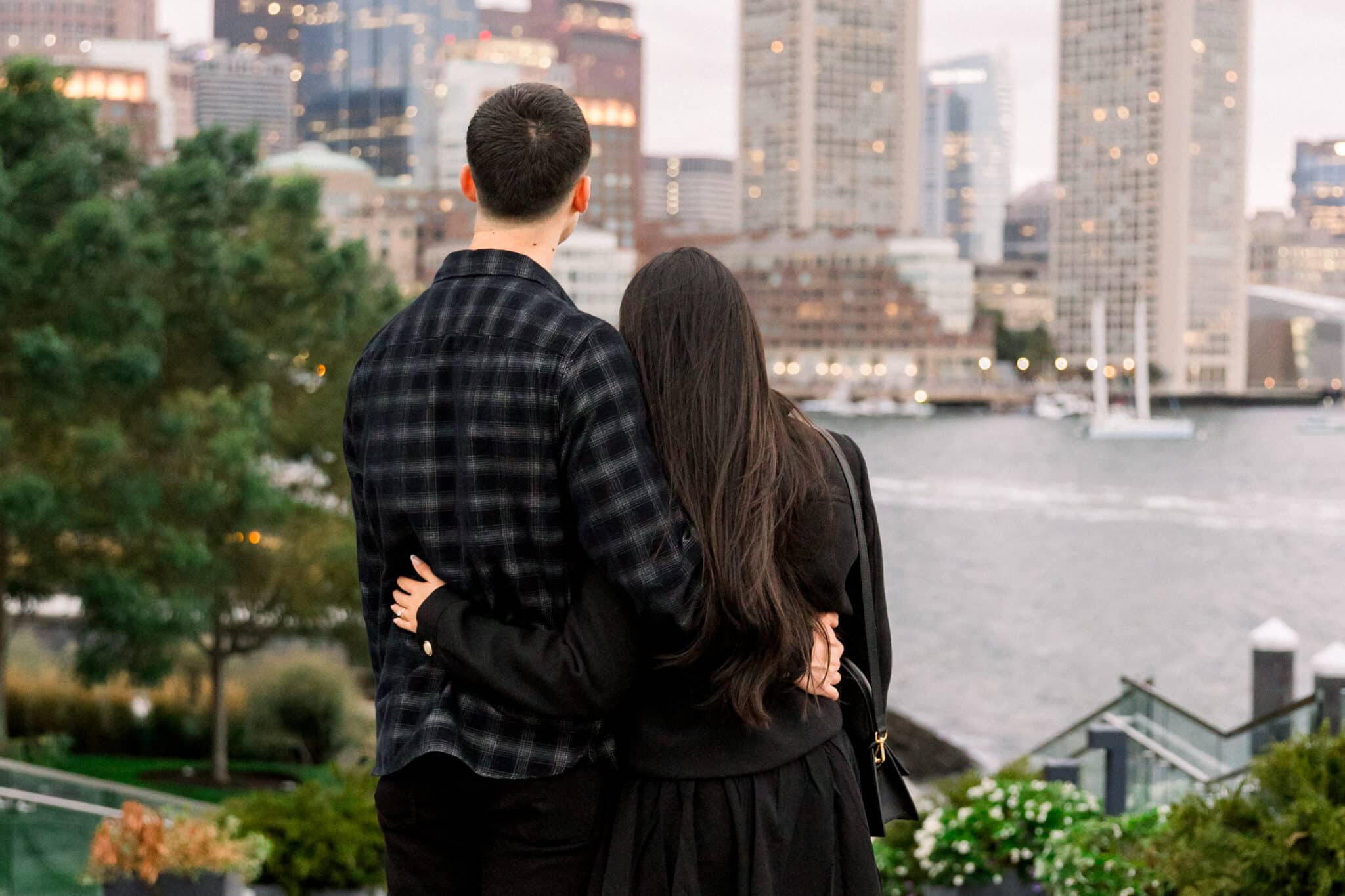 Surprise Seaport Proposal at Fan Pier Park | Boston Photographer